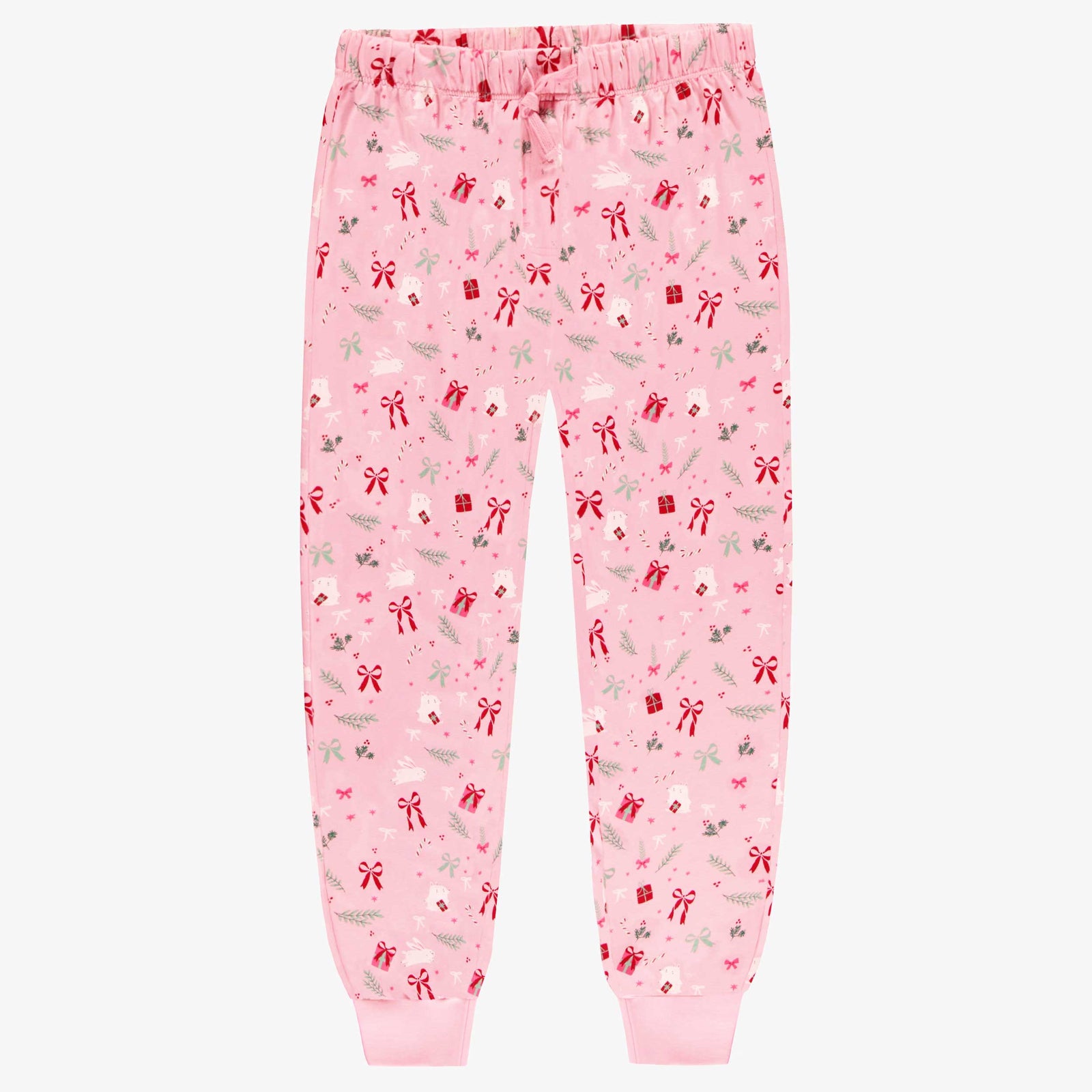 Pantalon de pyjama rose à motifs des Fêtes, adulte | Souris Mini ...