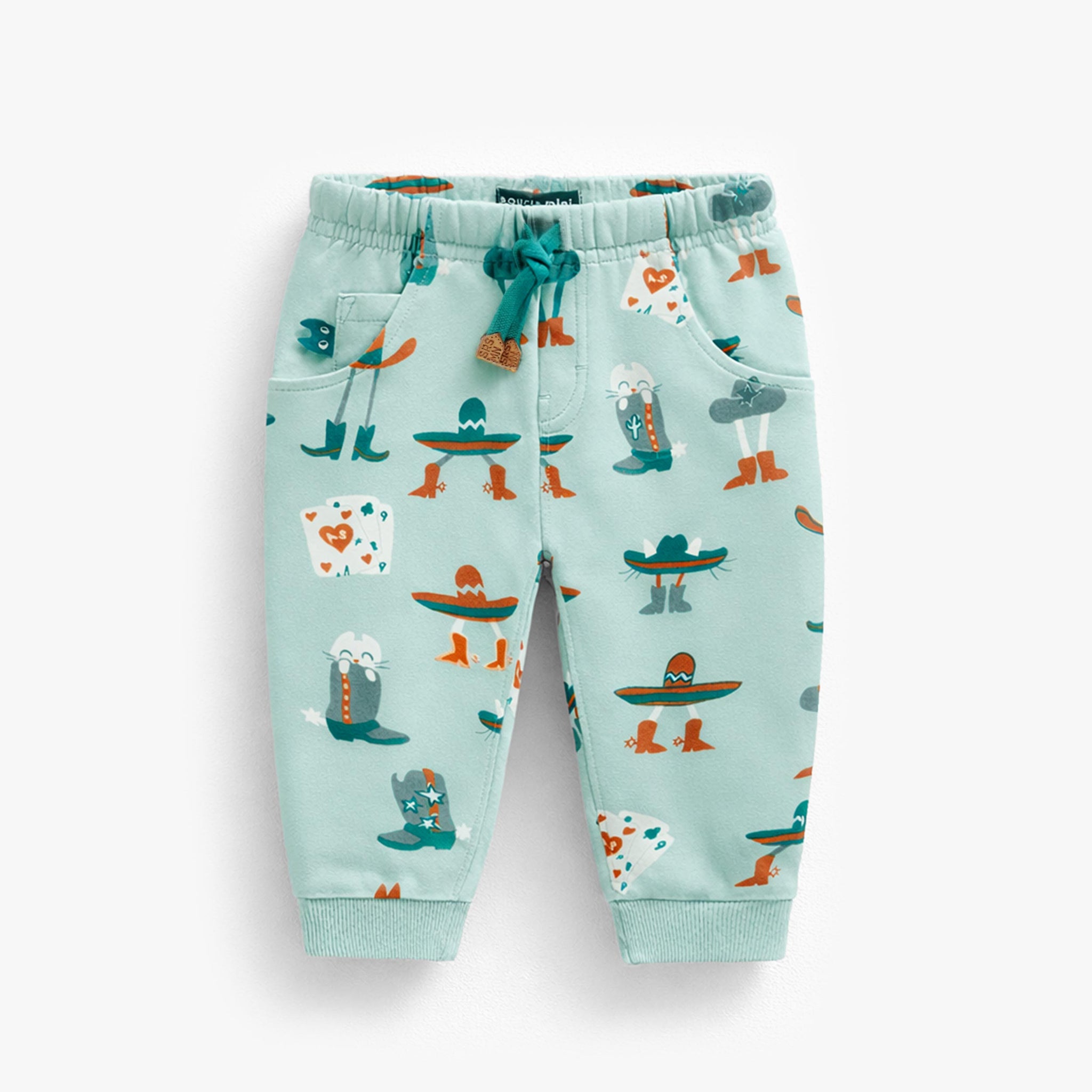 Pantalon turquoise à motifs western, bébé | Souris Mini - Souris Mini