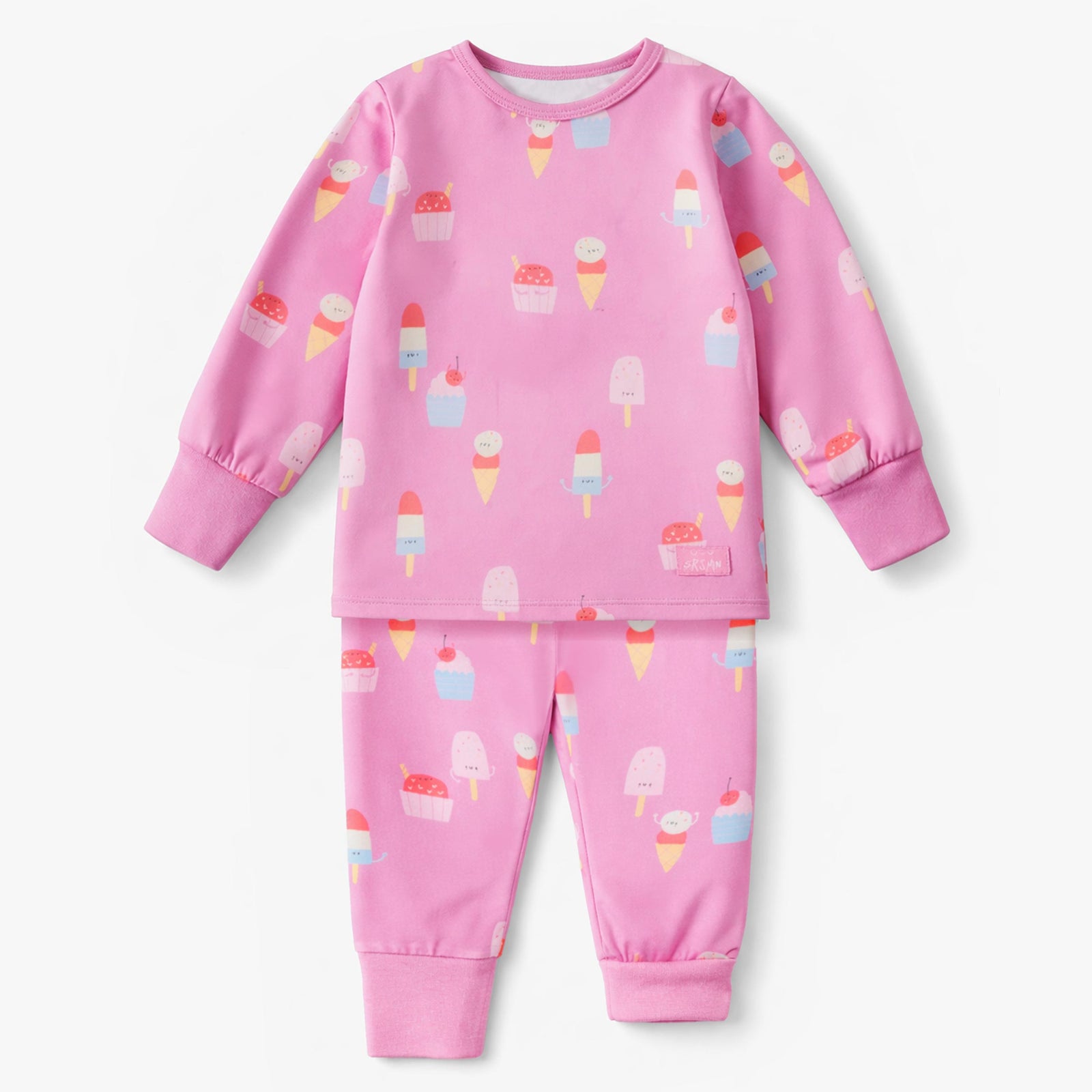 Purple two-piece pajamas with frozen treat all over print, baby ...