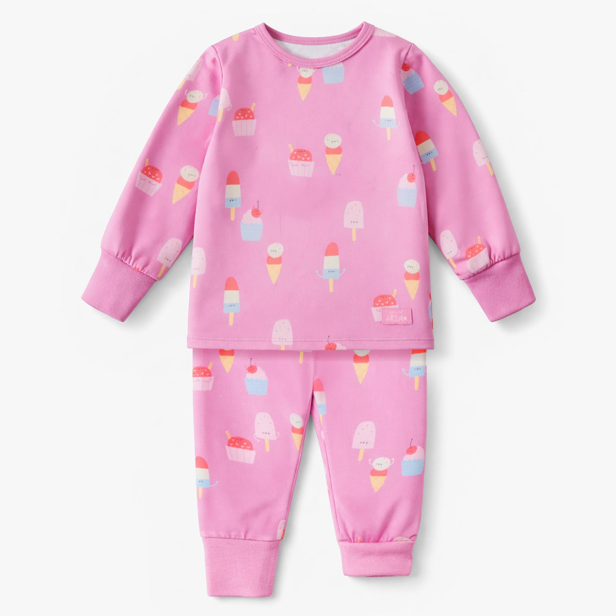 Purple two-piece pajamas with frozen treat all over print, baby ...