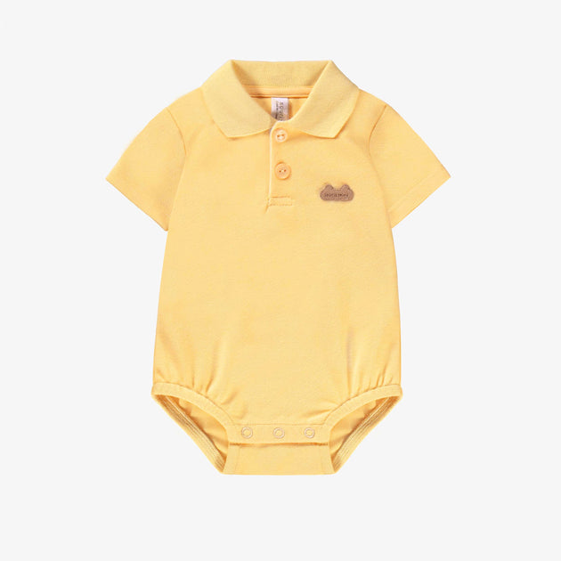 Cache-couche jaune en piqué avec col polo, naissance -Souris Mini ...