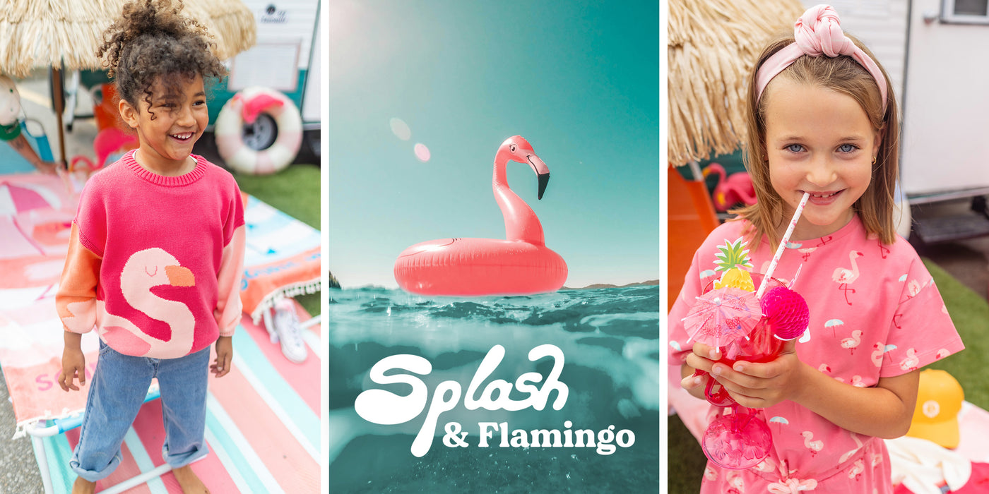 Splash & flamingo - Fille 3 à 12 ans | Souris Mini - Souris Mini